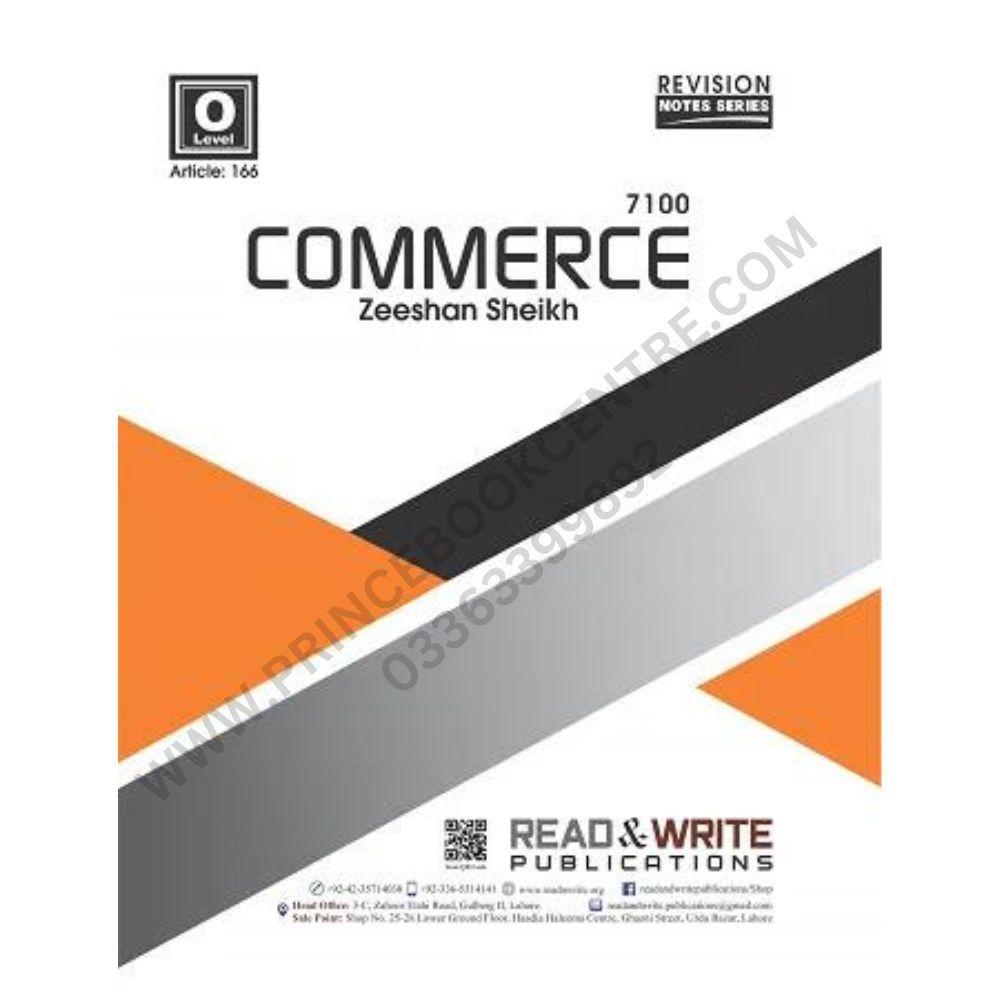 O Level Commerce Notes By Zeeshan Sheikh Art #166 – Prince Book Centre