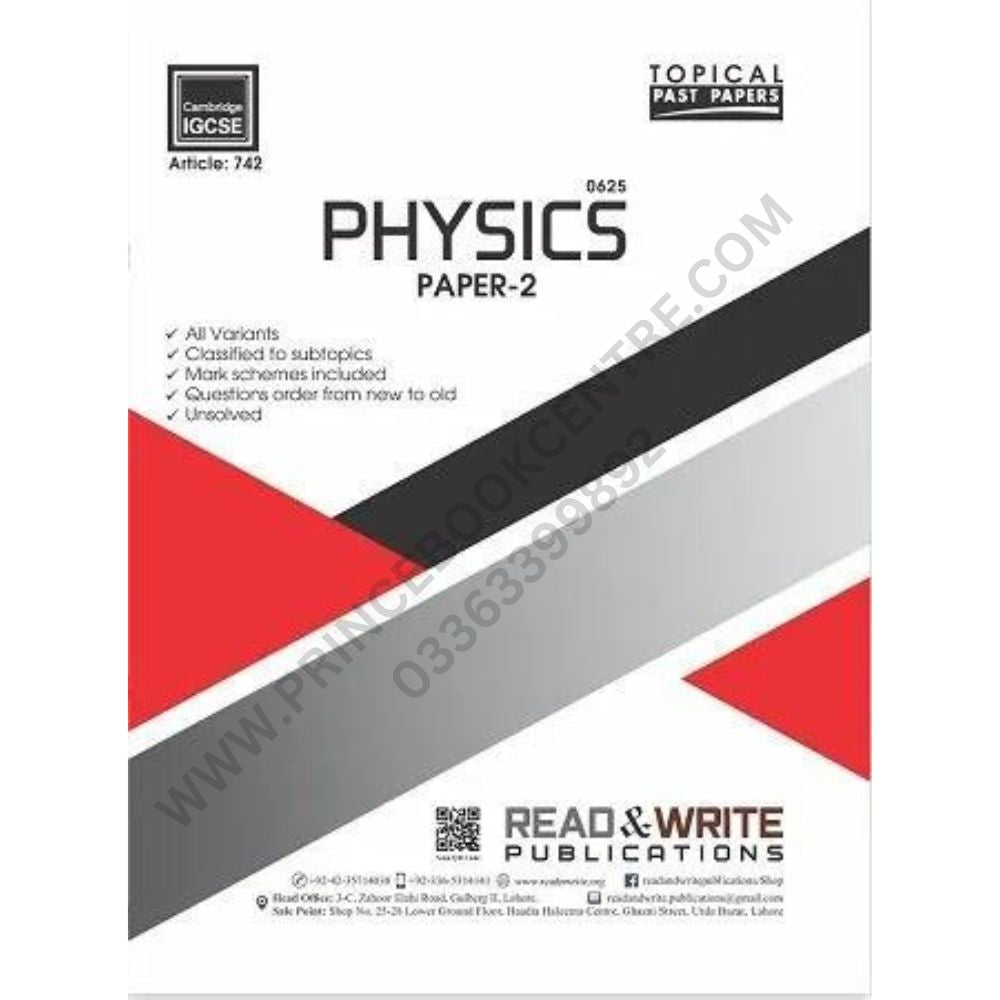 Physics IGCSE Paper 2 Topical Past Papers Art #742 – Prince Book Centre